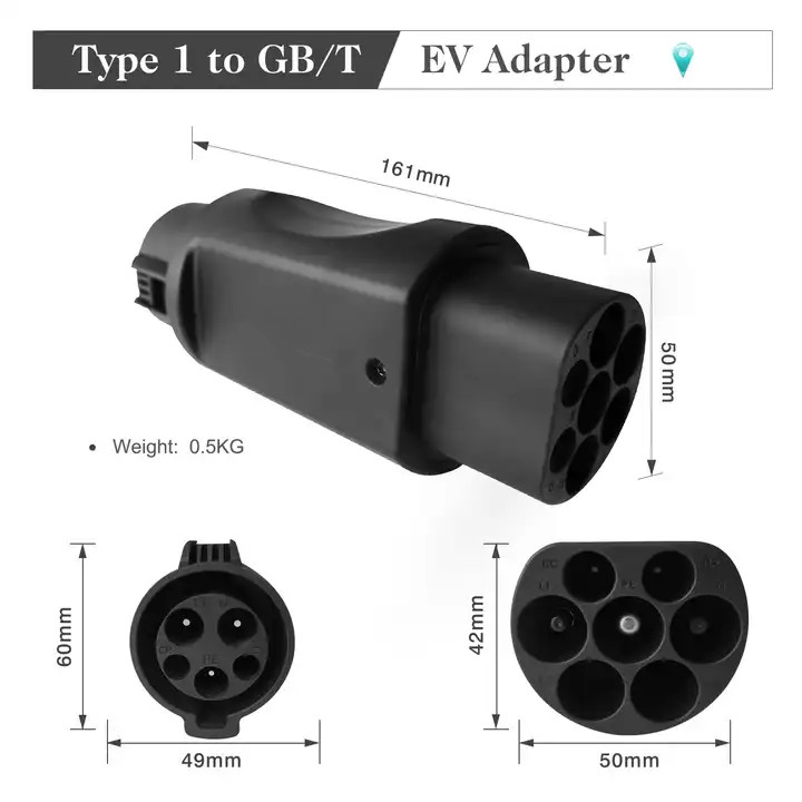 32A 250V SAE J1772 Adaptador EVSE tipo 1 a GBT Adaptador convertidor de ...